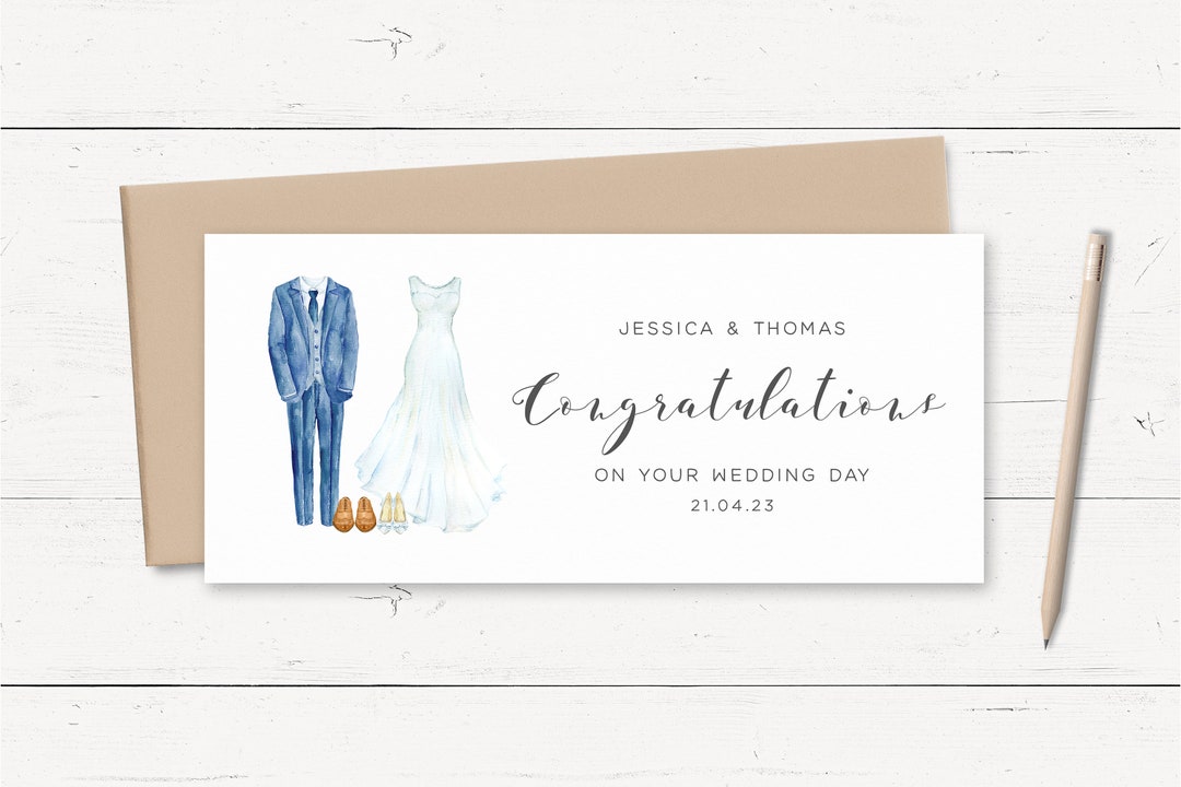 Personalised Wedding Money Card, Personalized Wedding Money Wallet Card ...