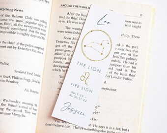 Virgo Zodiac Bookshelf Bookmark Astrology Gifts Star Sign - Etsy