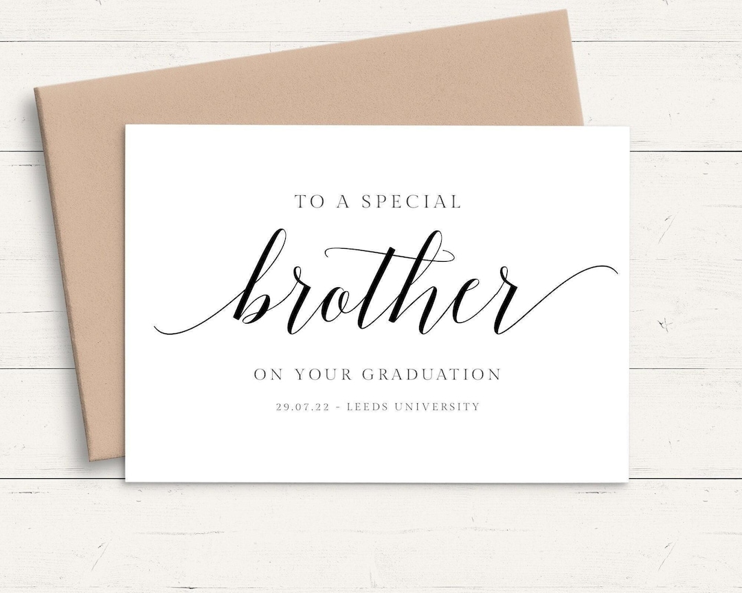 Personalised Graduation Card for Brother, Personalized Graduation Card ...