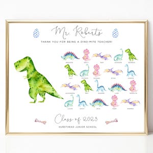 Personalised Teacher Gifts for Men Dinosaurs, Personalized Teacher ...