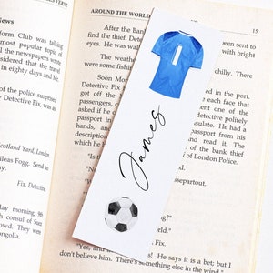 Personalised Bookmark Football Theme, Football Bookmark Personalized ...