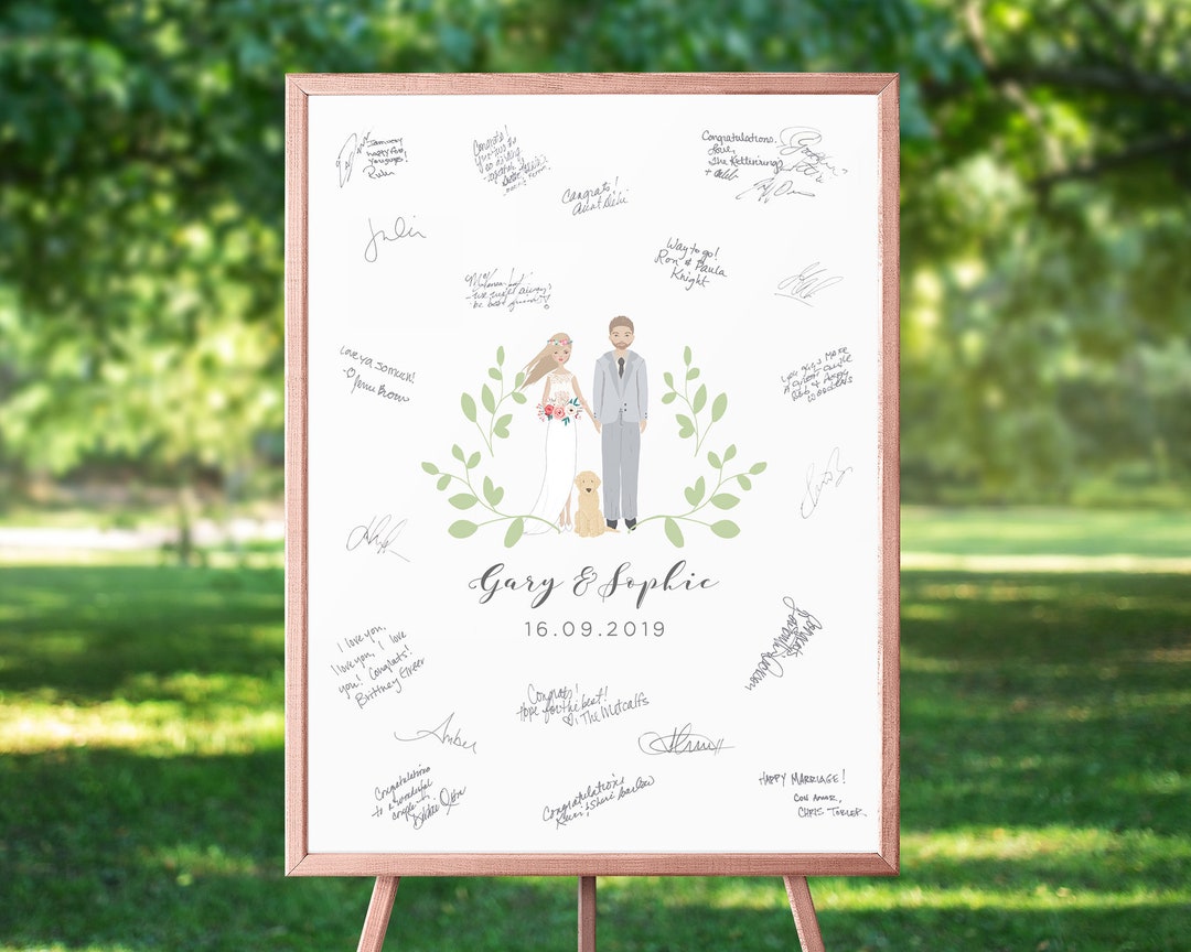 Portrait Guest Book Personalised, Custom Guest Book Sign, Alternative ...
