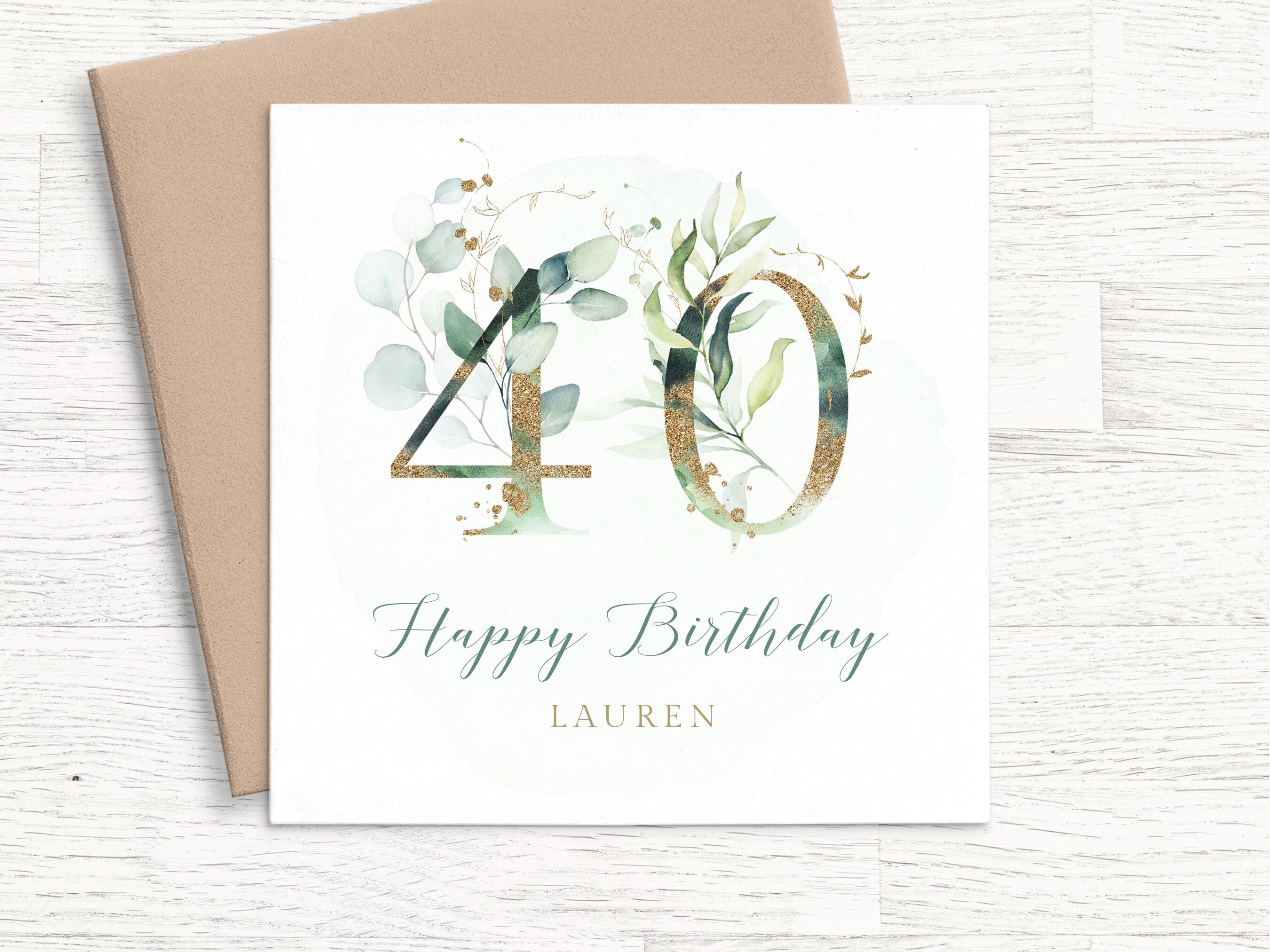 Personalised 40th Birthday Card for Women Personalised 40th - Etsy ...