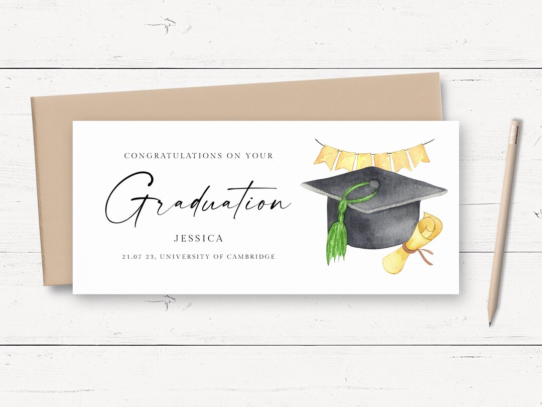 Graduation Money Wallet Personalised, Graduation Money Card ...