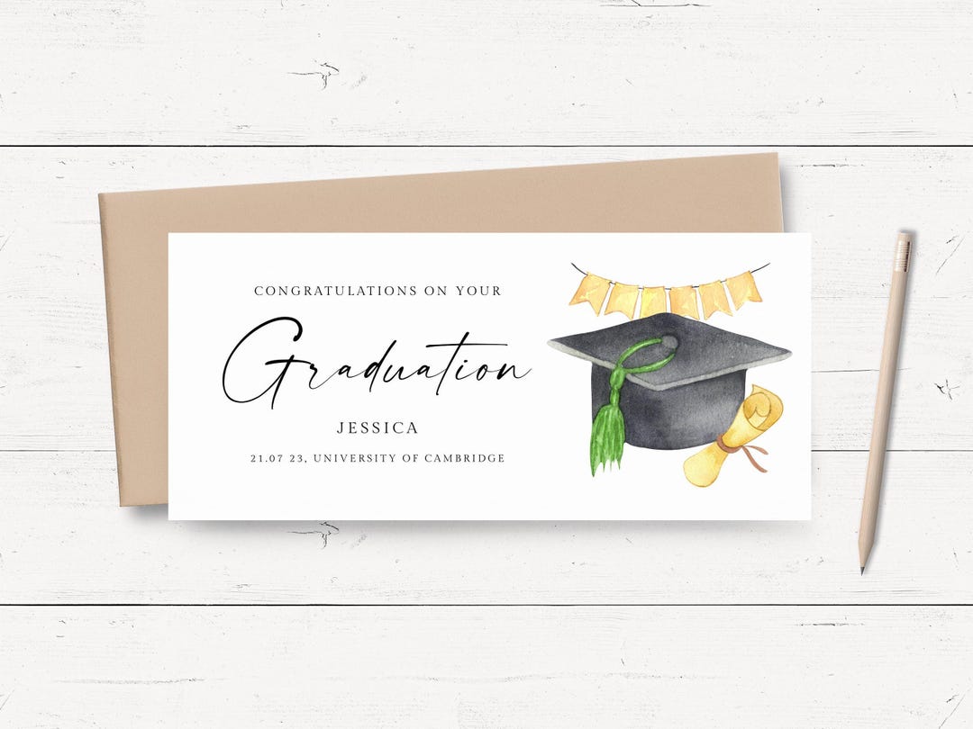 Graduation Money Wallet Personalised, Graduation Money Card ...