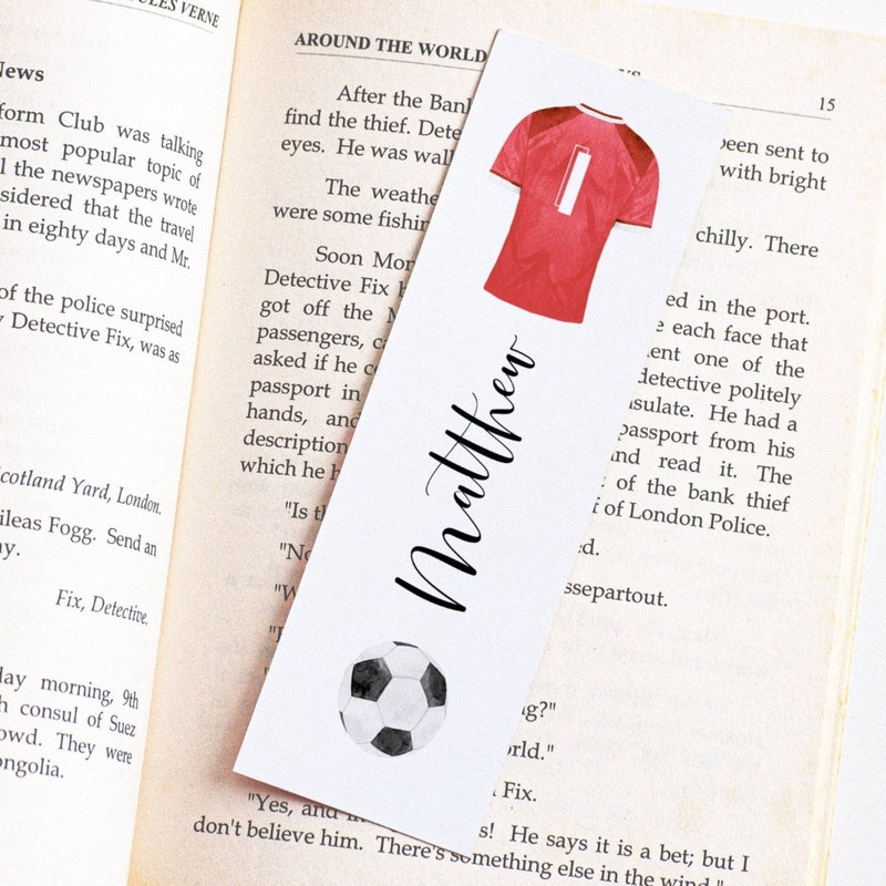 Soccer Bookmark - Etsy