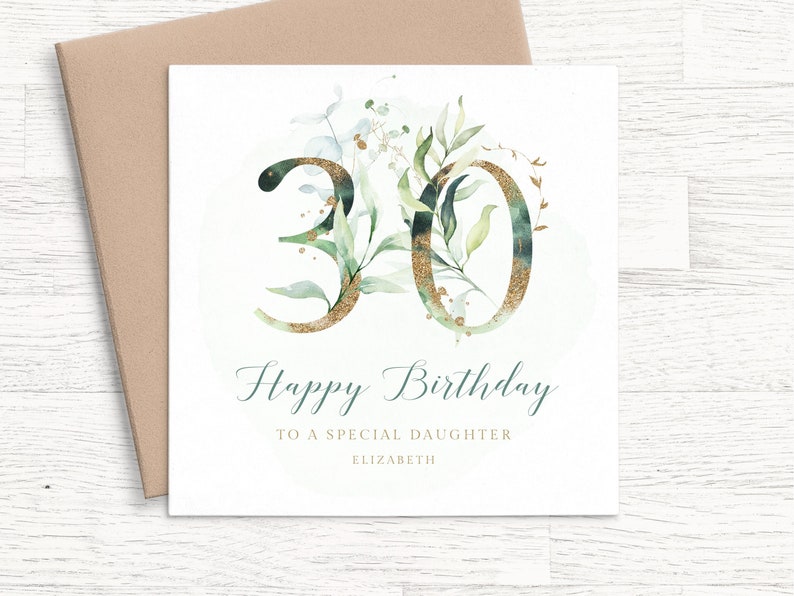 30th Birthday Card for Daughter Personalised Personalized - Etsy