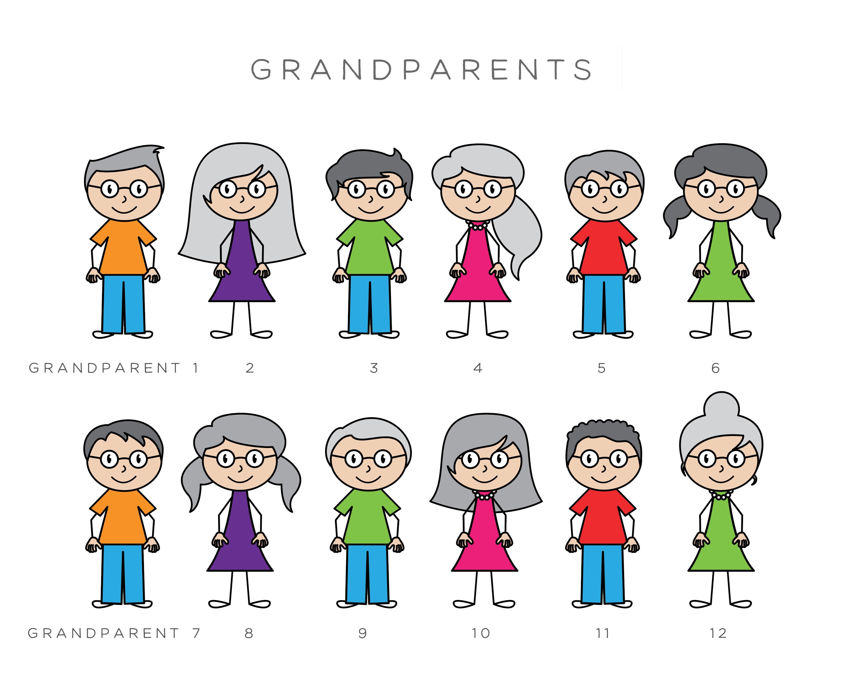 Stick Family Print with Pets Stick Man Print Custom Cartoon | Etsy