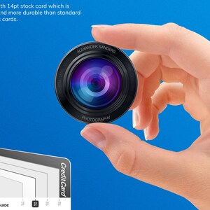 Camera Lens Photographer Business Cards • Mini Circle Cards ...