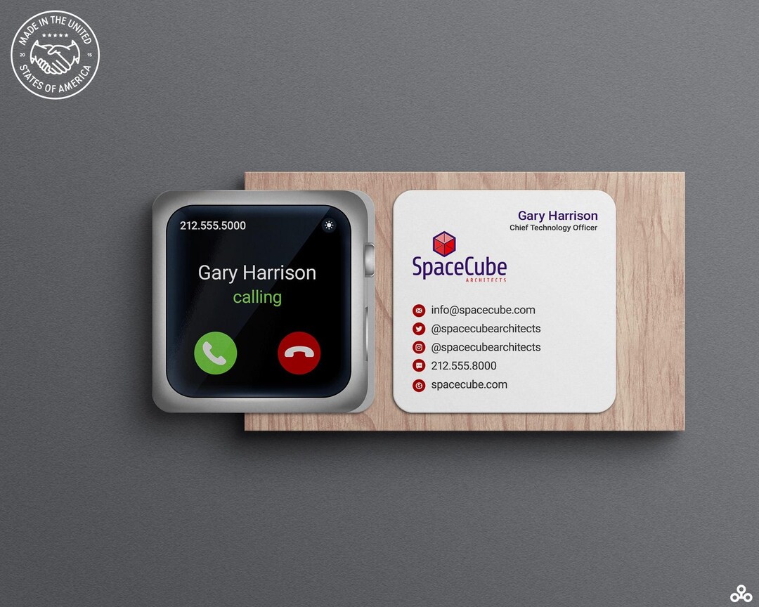 Premium Square Business Card for Entrepreneurs, Tech Startups, Software ...