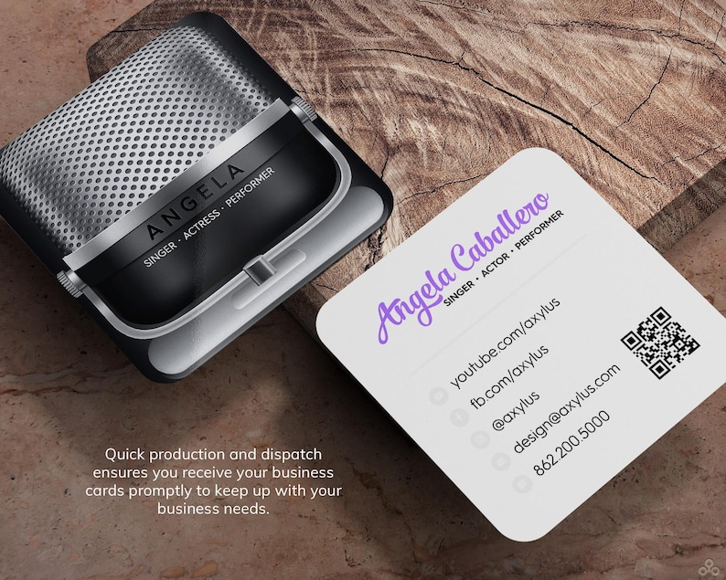 Customizable Square Business Cards With Classic Black & Silver Retro ...