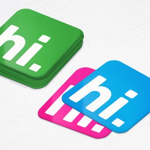 Hi Social Business Cards Die-cut Rounded Corners, Mini Intro Cards ...