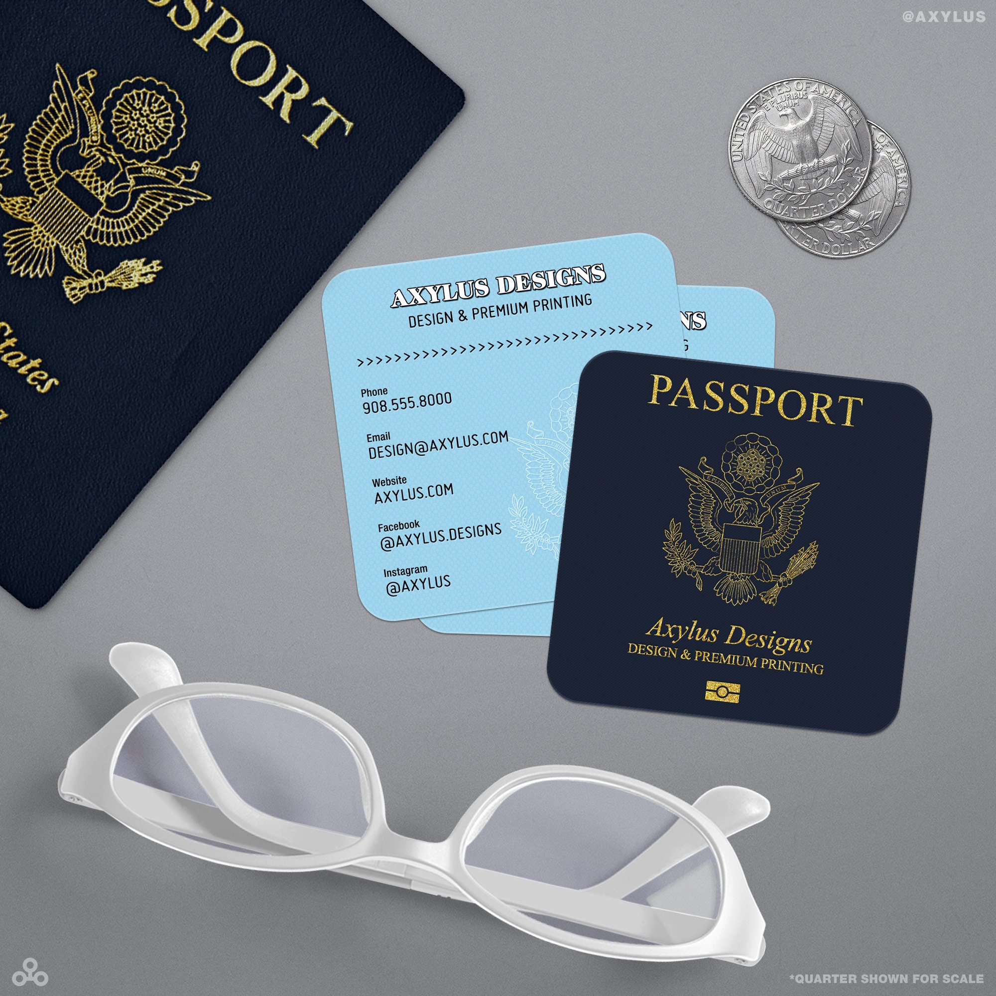 Passport Mini Cards Travel Agent Business Cards Business | Etsy
