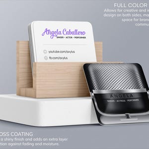 Customizable Square Business Cards With Classic Black & Silver Retro ...