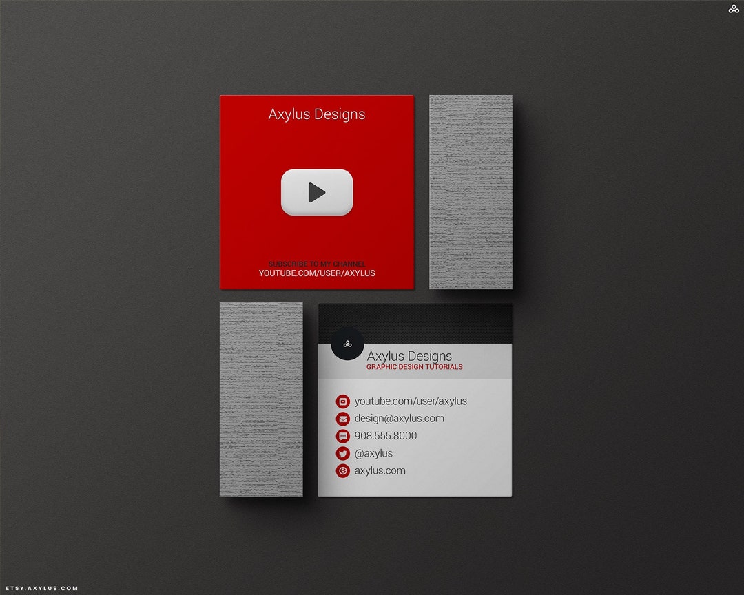 Youtube Business Cards, Vlogger, Social Media Influencer Marketing ...