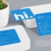 Hi Social Business Cards Minimalist Square Business Cards With Bold 'hi ...