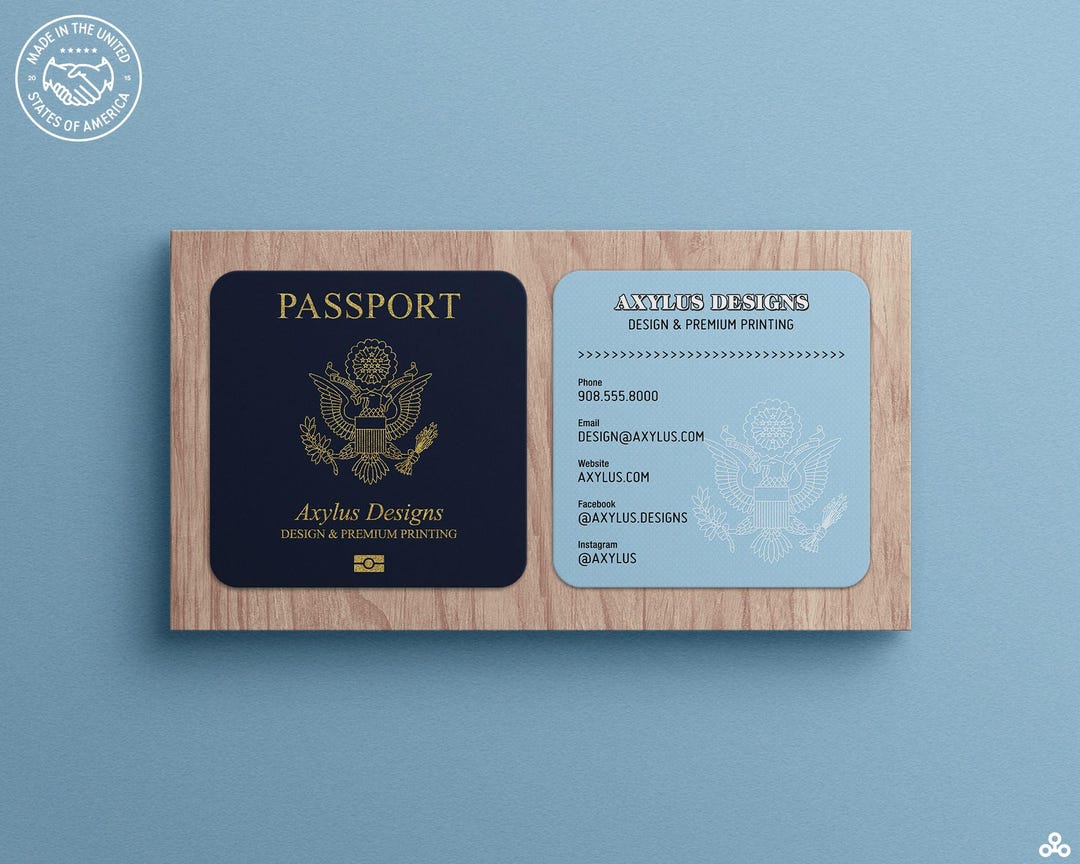 Passport Mini Cards • Travel Agent Business Cards • Business Card ...
