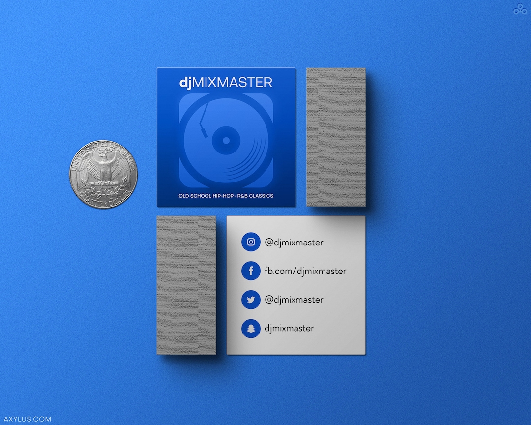 DJ Business Cards • 2x2" Mini Card, Wedding DJ Card Ideas, Creative ...