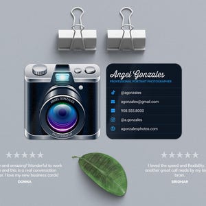 Mini Camera Photographer Business Cards • Photographer, Videographer ...