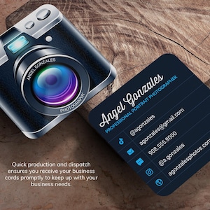 Mini Camera Photographer Business Cards • Photographer, Videographer ...