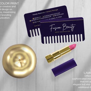 Comb Shaped Business Cards • Perfect for Hair Stylists, Barbers, Beauty ...