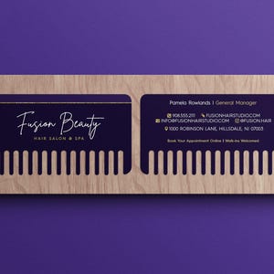 Comb Shaped Business Cards • Perfect for Hair Stylists, Barbers, Beauty ...