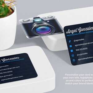 Mini Camera Photographer Business Cards • Photographer, Videographer ...