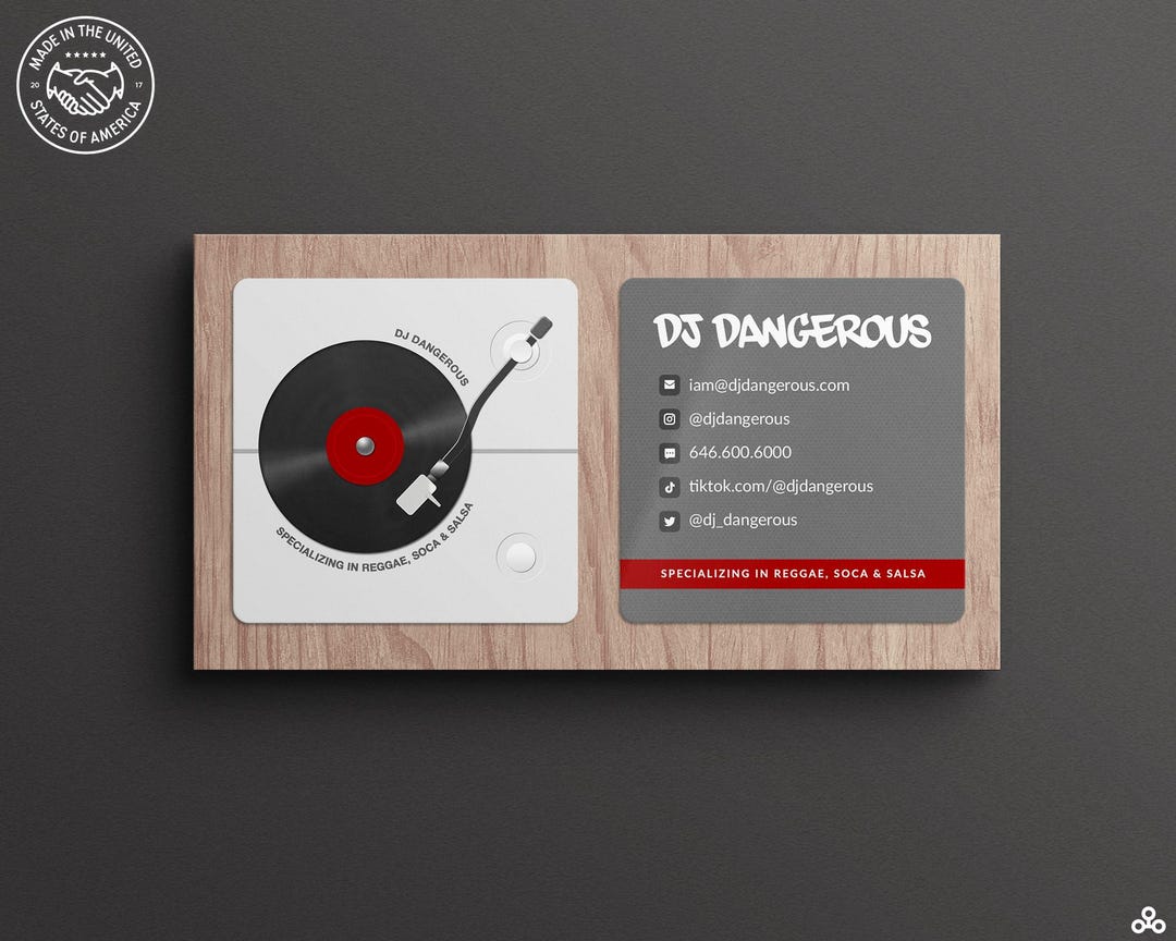 Mini DJ Turntable Cards • Creative Square Dj Business Cards • cool DJ ...