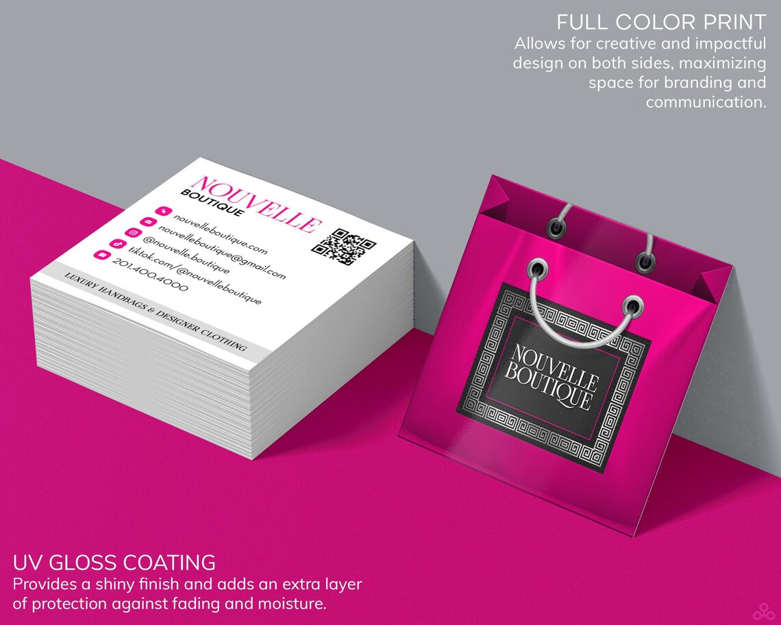 Shopping Bag Boutique Business Cards • Online Store, Ecommerce ...