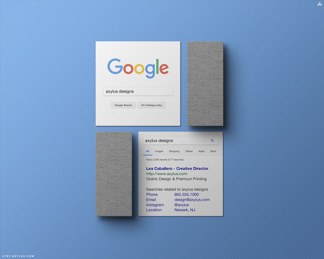Google Business Cards Square Mini Cards SEO Marketing - Etsy