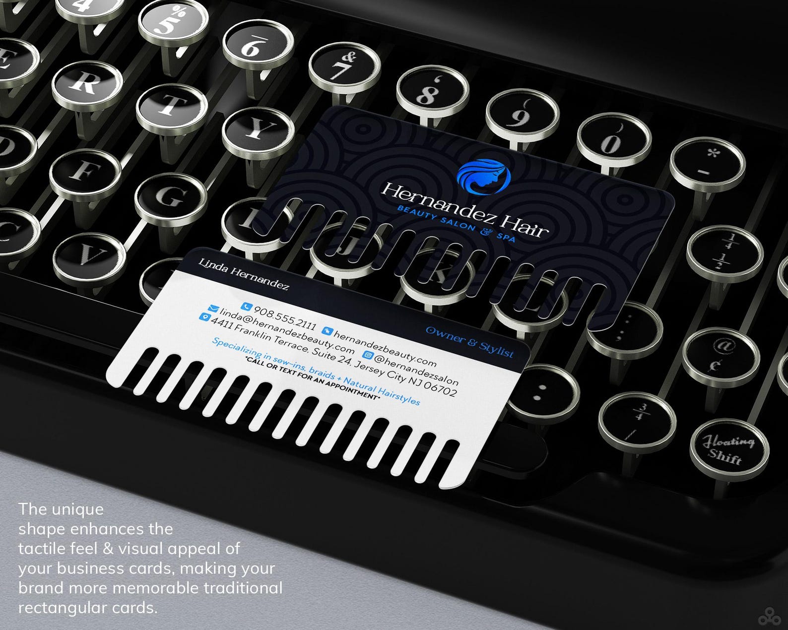 Comb Shaped Business Cards • Perfect for Hair Stylists, Barbers, Beauty ...