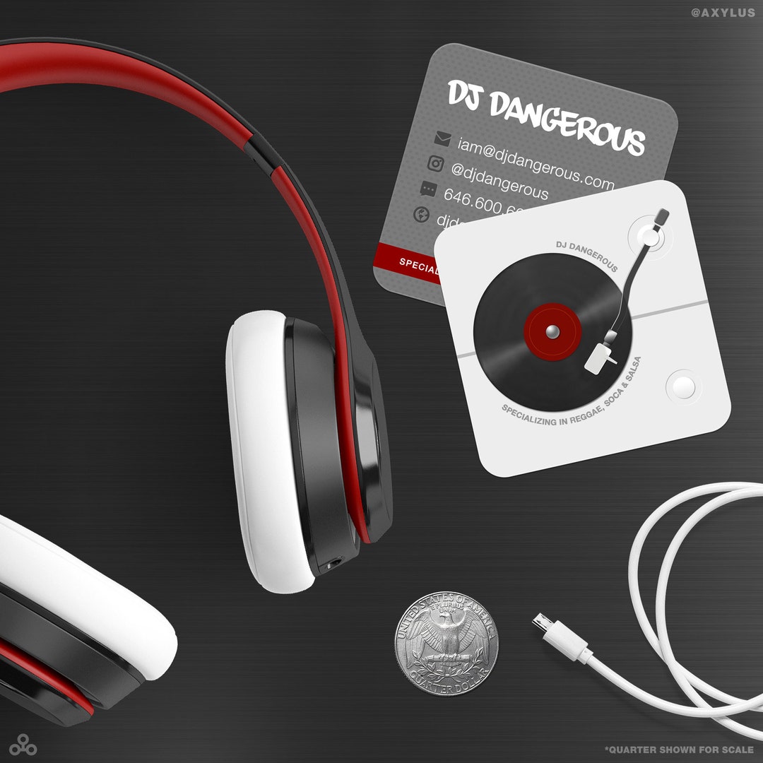 Mini DJ Turntable Cards Creative Square Dj Business Cards - Etsy