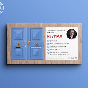 Real Estate Agent Business Cards, Square Cards W/door Design, Realtor ...
