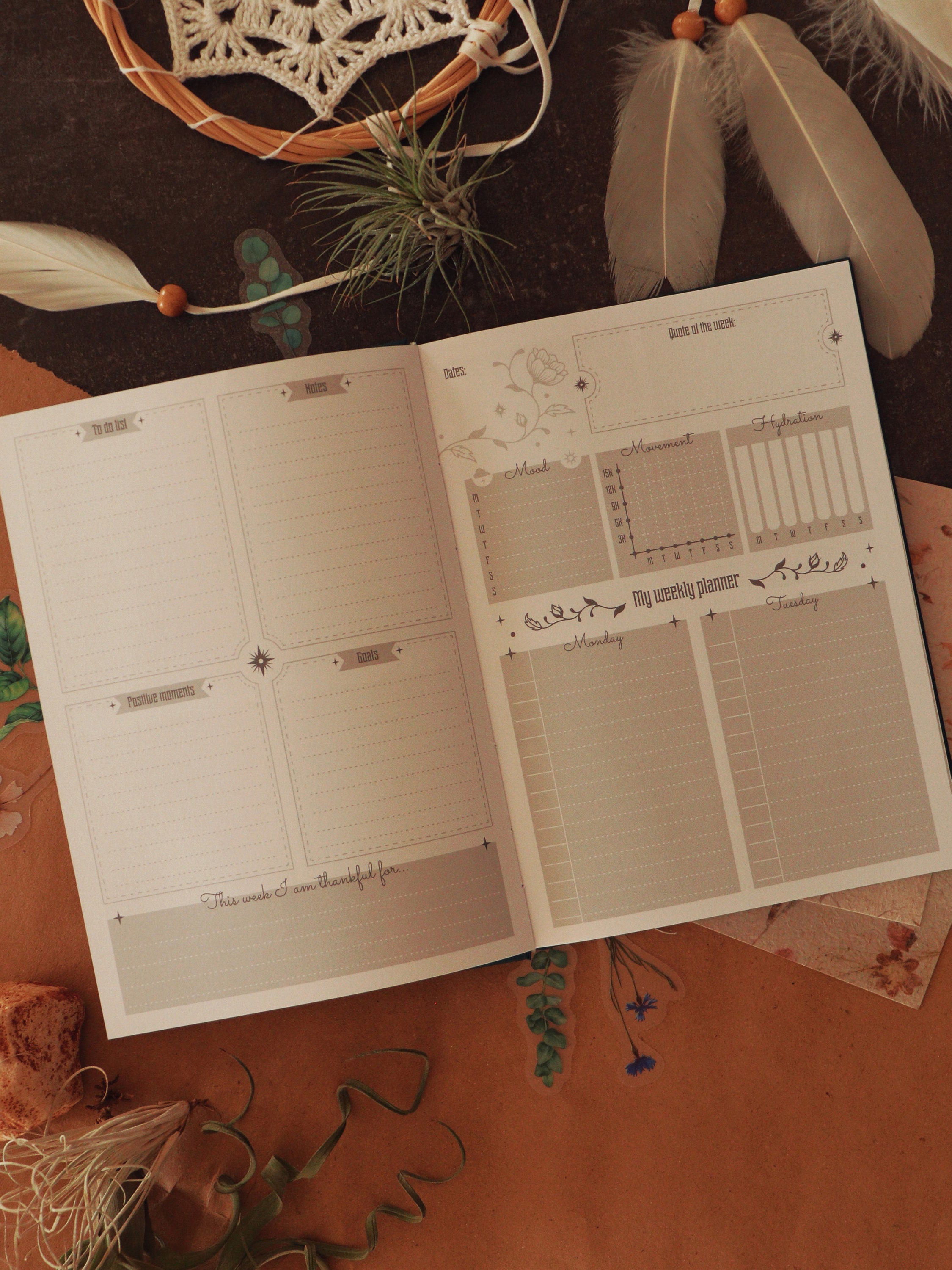 Hardcover Planner Magical Cover Metallic Foil Planner Esoteric Design ...