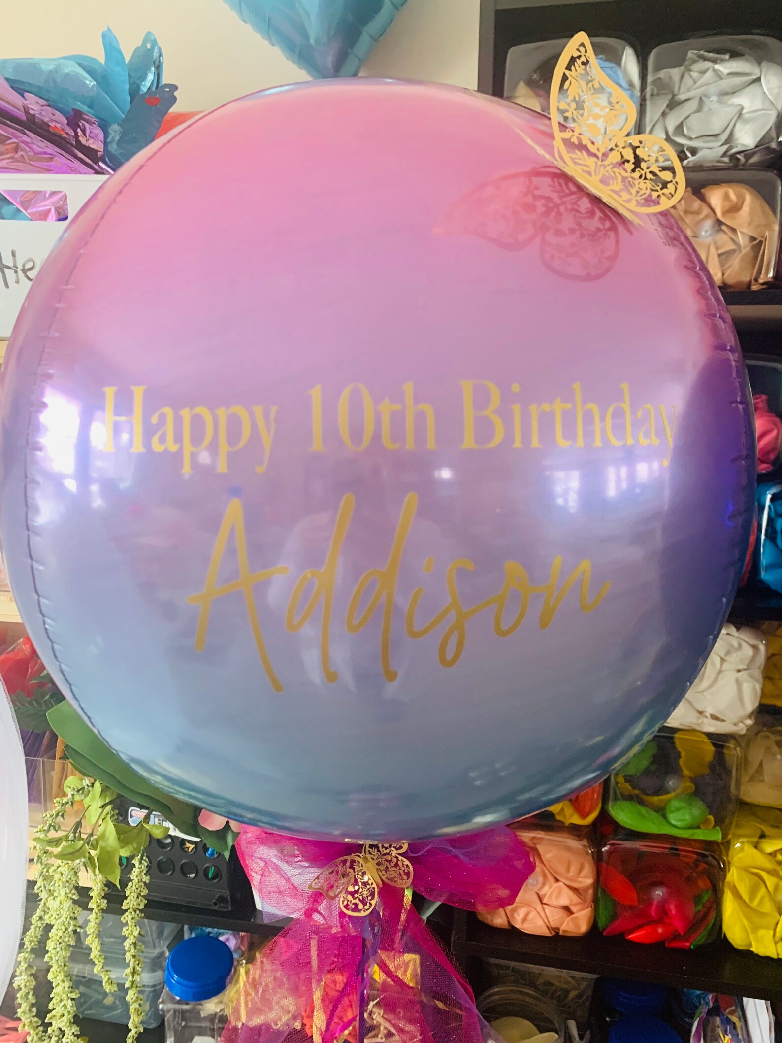 DIY 16" Round Ombre Foil Balloon, Party Balloons, Party Decor, Ball ...