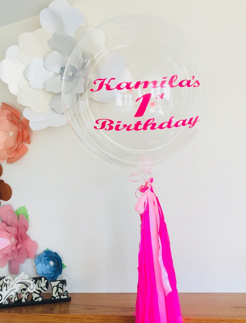 24 30 or 36 inch personalized balloon custom Clear balloon | Etsy