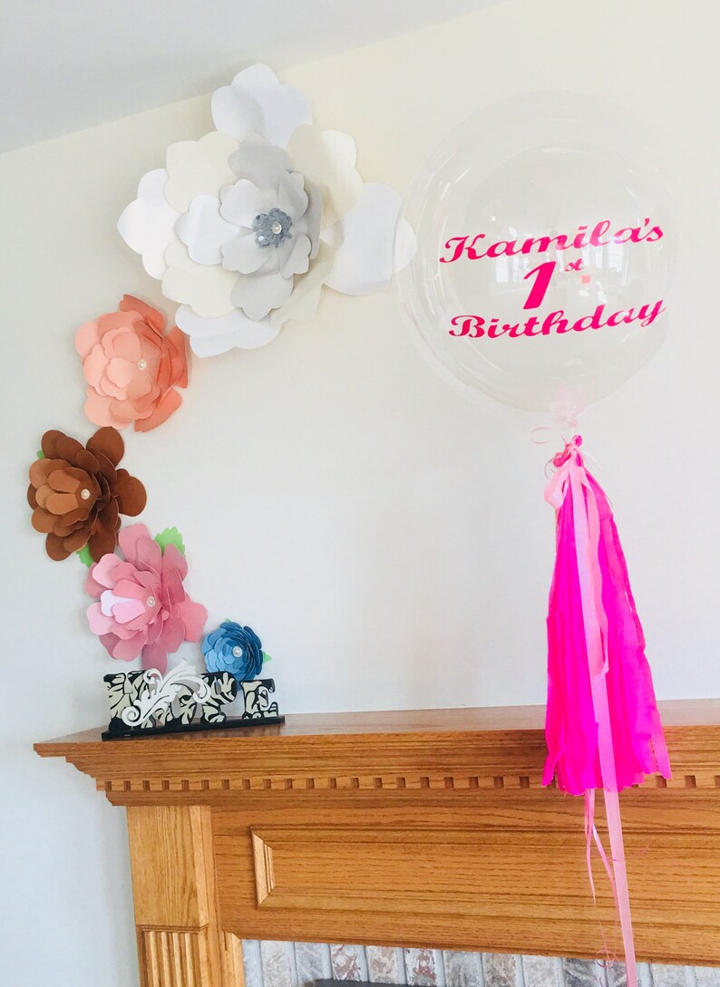 24 30 or 36 inch personalized balloon custom Clear balloon | Etsy