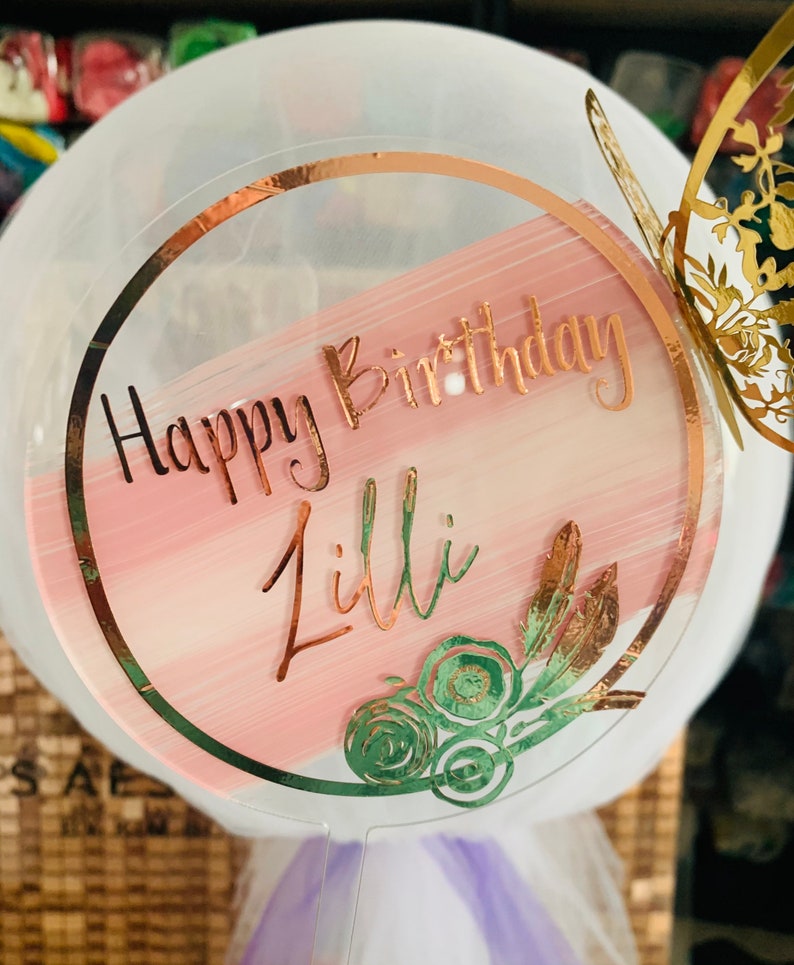 Custom Cake Toppers Acrylic Cake Topper Clear Cake Topper | Etsy