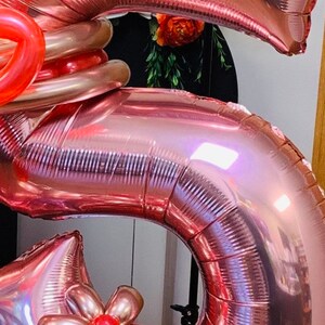 34 Rainbow Foil Balloon Number Balloon Number Giant Balloon - Etsy