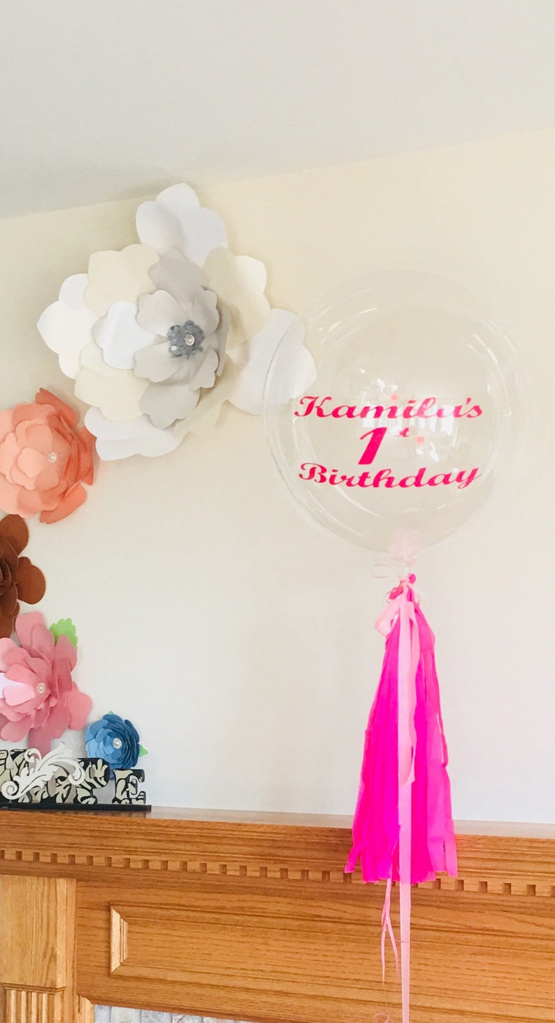 24 30 or 36 inch personalized balloon custom Clear balloon | Etsy