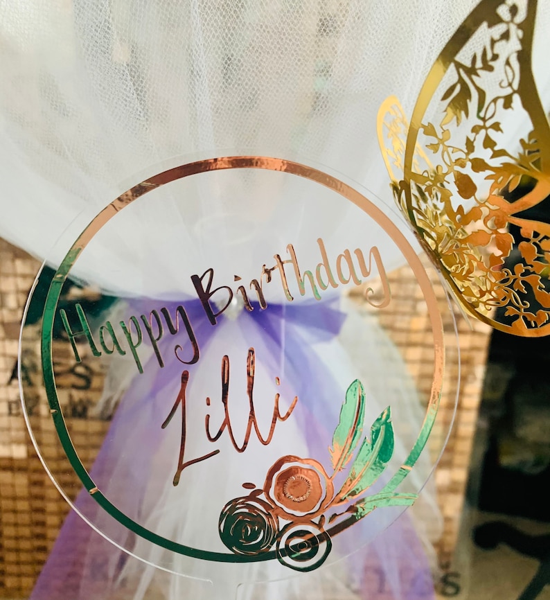 Custom Cake Toppers Acrylic Cake Topper Clear Cake Topper | Etsy