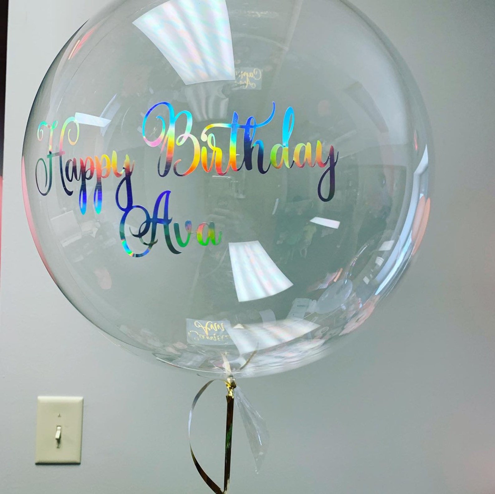 DIY 24, 30, 36 Inch Personalized Clear Balloon, Custom Clear Balloon ...