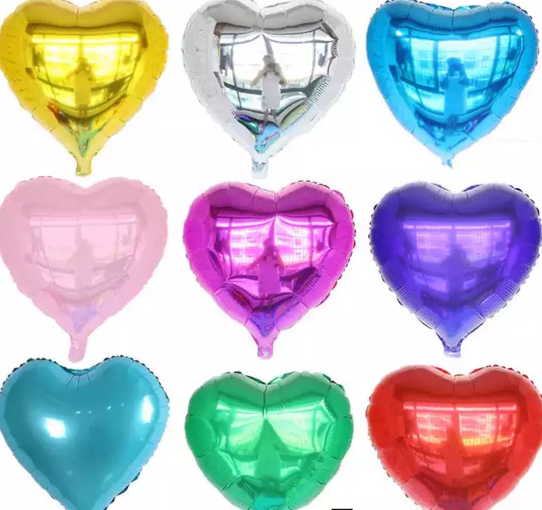 18" Foil Heart Balloon, Set of 5 Mylar Balloon, Heart Balloon - Etsy
