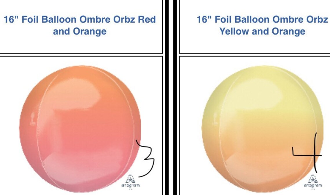 DIY 16" Round Ombre Foil Balloon, Party Balloons, Party Decor, Ball ...
