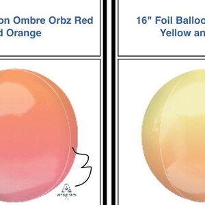 DIY 16" Round Ombre Foil Balloon, Party Balloons, Party Decor, Ball ...