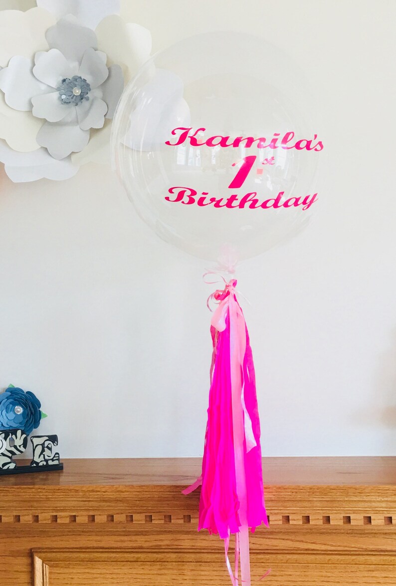 24 30 or 36 inch personalized balloon custom Clear balloon | Etsy