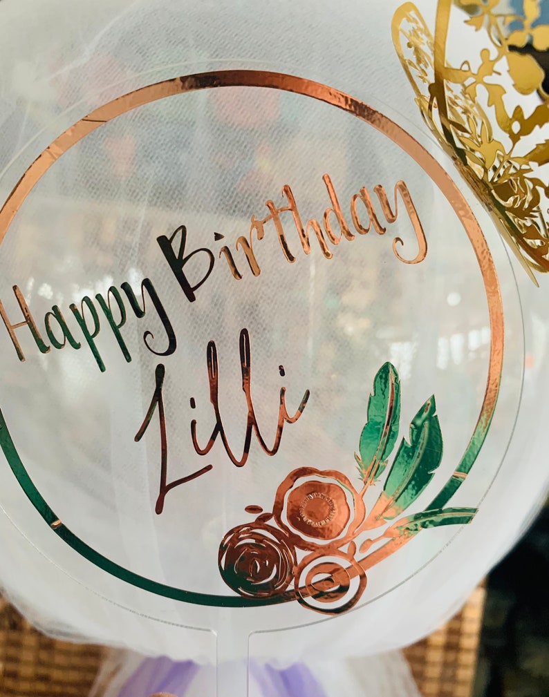 Custom Cake Toppers Acrylic Cake Topper Clear Cake Topper | Etsy