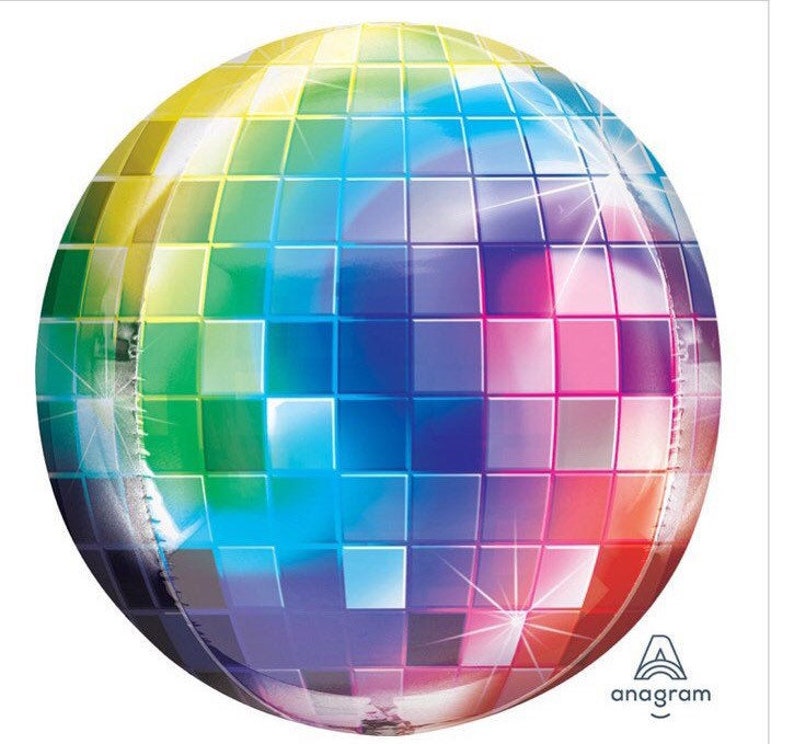 16” Foil Orbz Balloon Disco Ball, Round Balloon, - Etsy