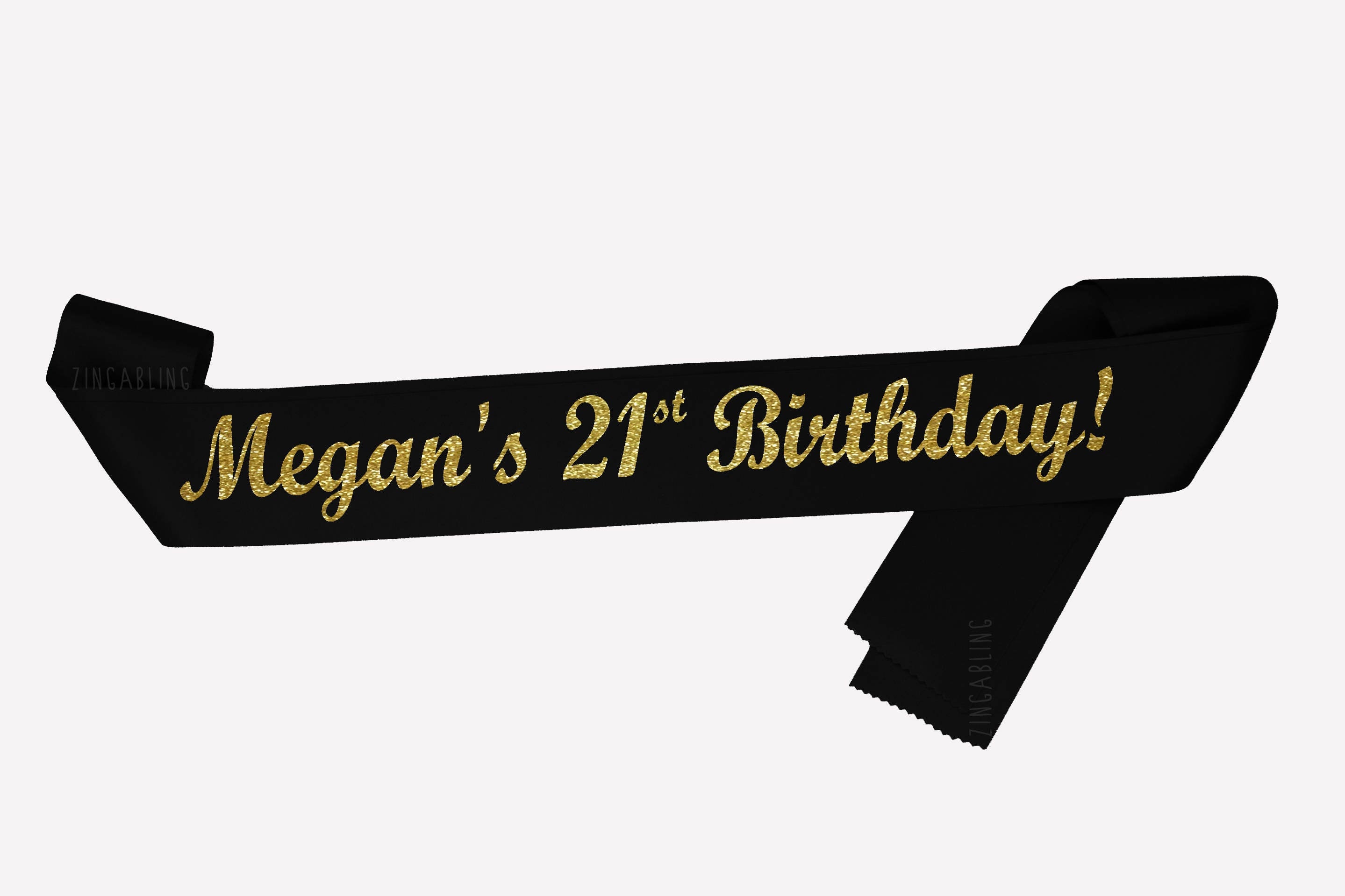 Personalised 21st Birthday Sash. Luxurious Satin Ribbon. Ideal Gift for ...