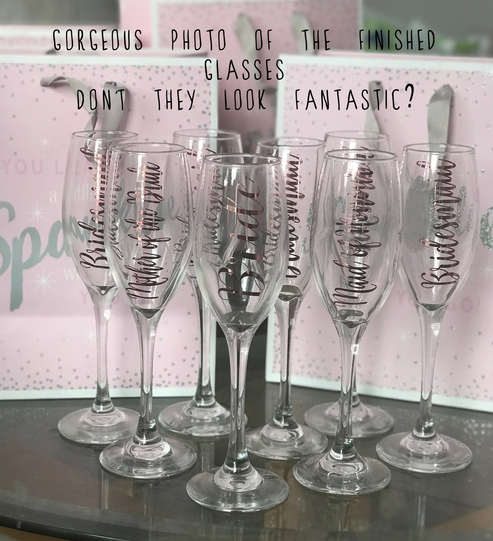 Champagne Flute Decal, Vinyl Sticker ONLY, DIY Party Glasses, Bridal ...
